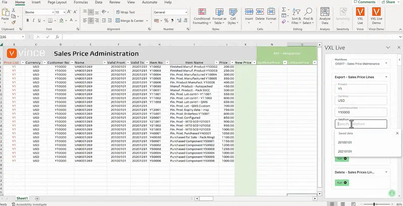 Data Maintenance - VXL Classic