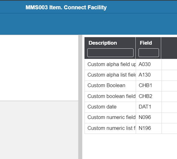 Extend your Infor M3 tables with custom fields